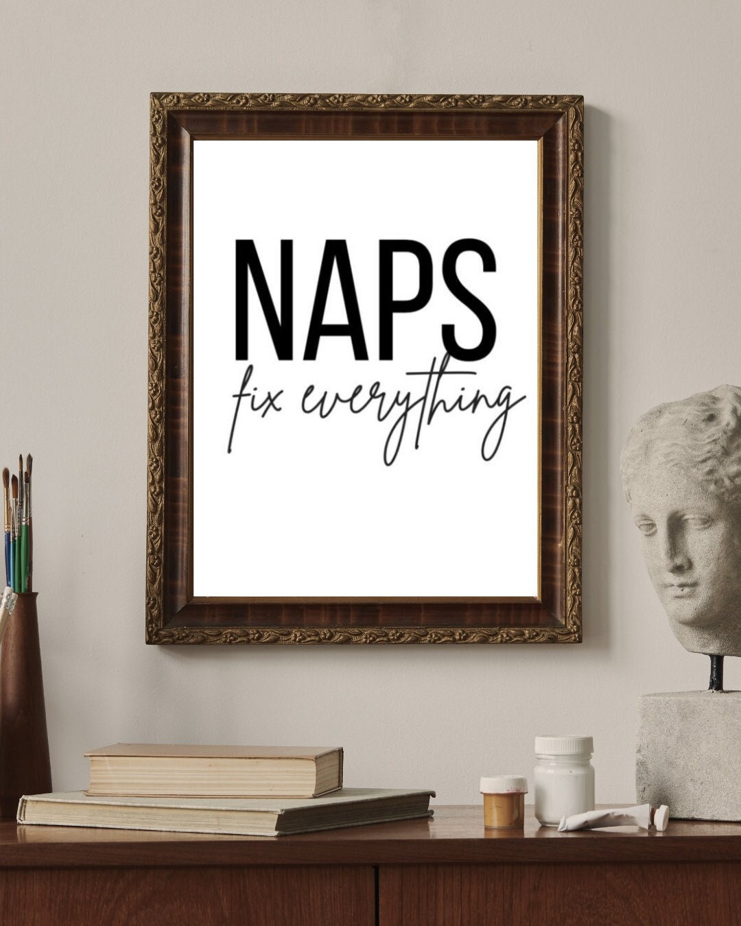 Naps Fix Everything Cute Digital Print for Cozy Home Decor - Etsy