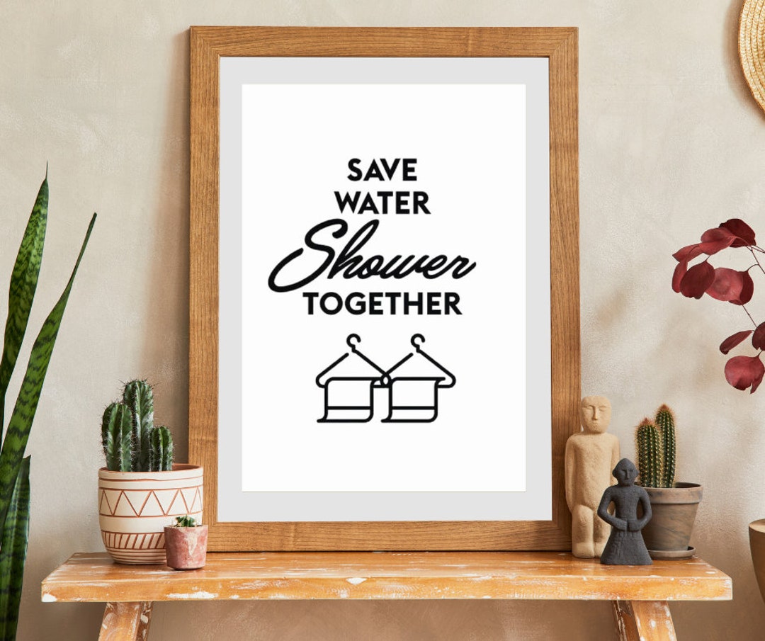 Quirky Save Water Digital Print - Humorous Eco-friendly Wall Art - Etsy