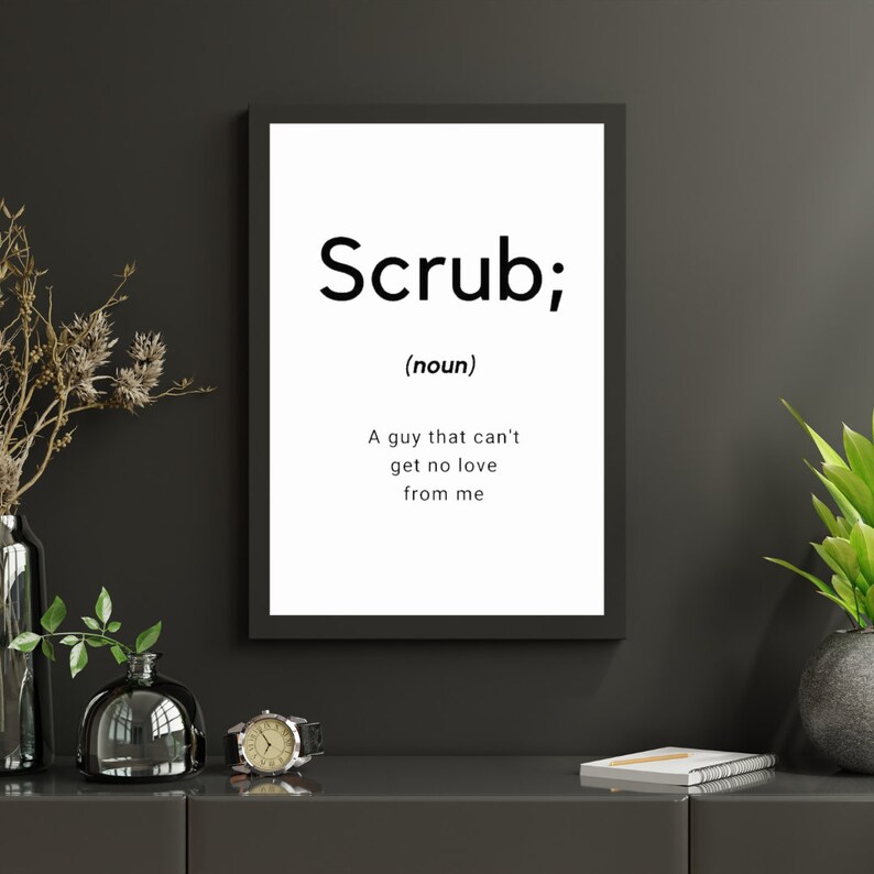 Vintage TLC No Scrubs Poster - 90s Music Lyrics Print - Etsy