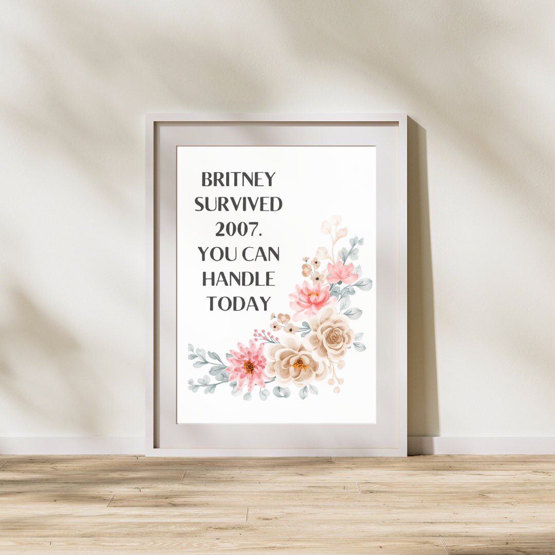 Positive Vibes With Britney Spears Pop Princess Digital Print. - Etsy