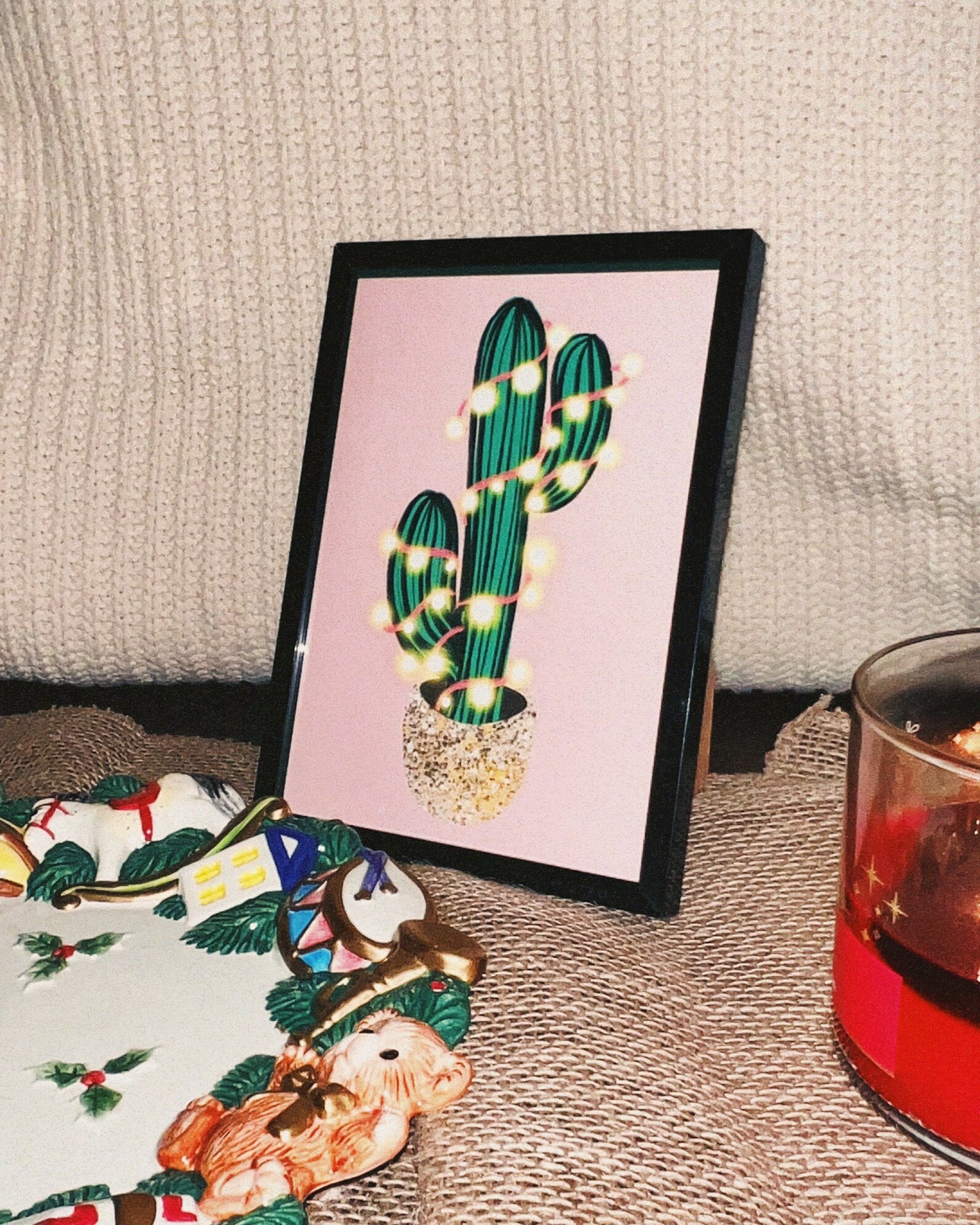 Christmas Cactus: Christmas Card (set of 4) - Etsy