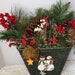 Rustic Snowman Wall Planter Christmas Decoration Winter Decor Home ...