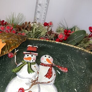 Rustic Snowman Wall Planter Christmas Decoration Winter Decor Home ...