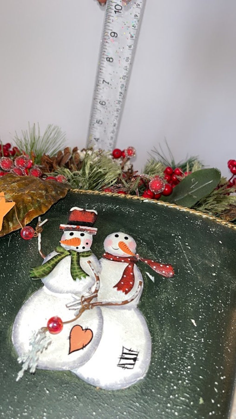 Rustic Snowman Wall Planter Christmas Decoration Winter Decor Home ...