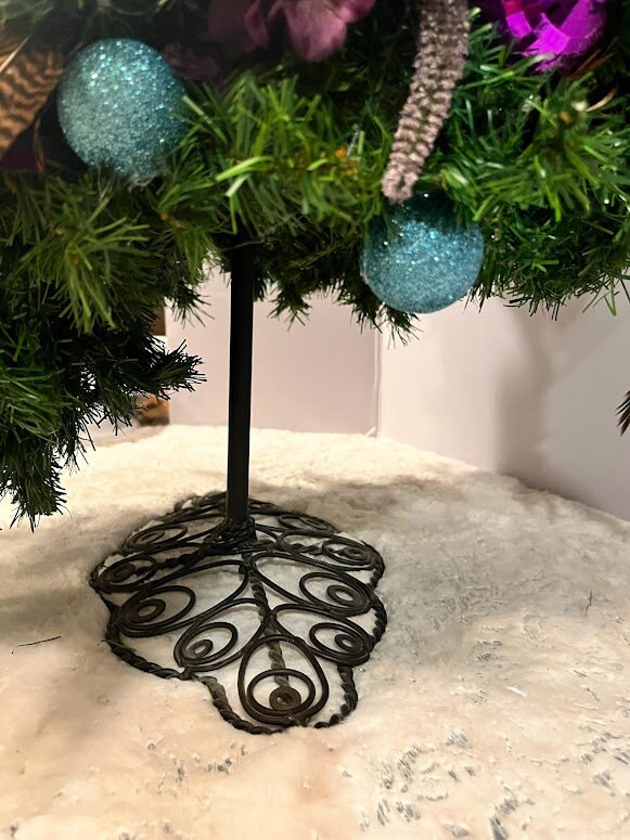 Mannequin Dress Tree Form Peacock Aesthetic Purples and Teals and ...