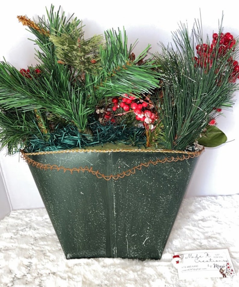 Rustic Snowman Wall Planter Christmas Decoration Winter Decor Home ...