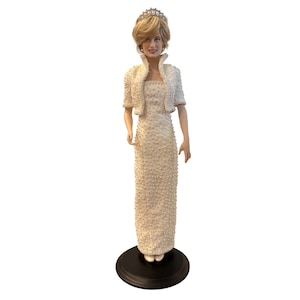 Vintage Princess Diana Collectible Porcelain Doll in Pearl-embellished ...