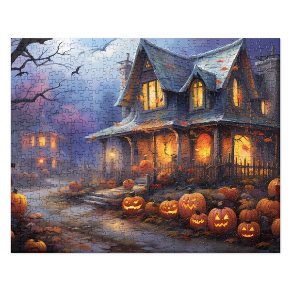 Haunted House Puzzle - Etsy