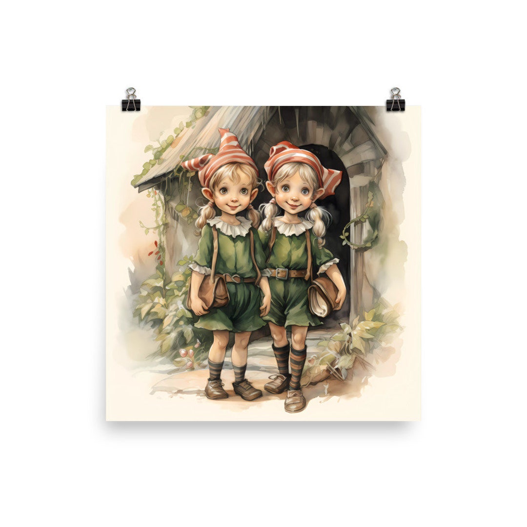Elf Poster Elves Print Nursery Wall Art Home Decor Fantasy Gift Wall ...