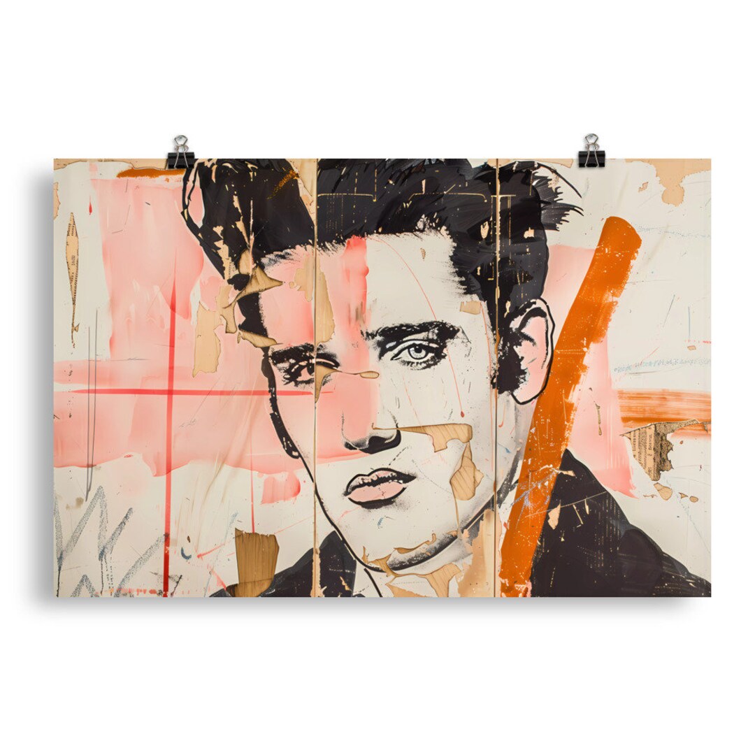 Elvis Presley Abstract Painting Poster Print Girls Room Home Decor Wall ...
