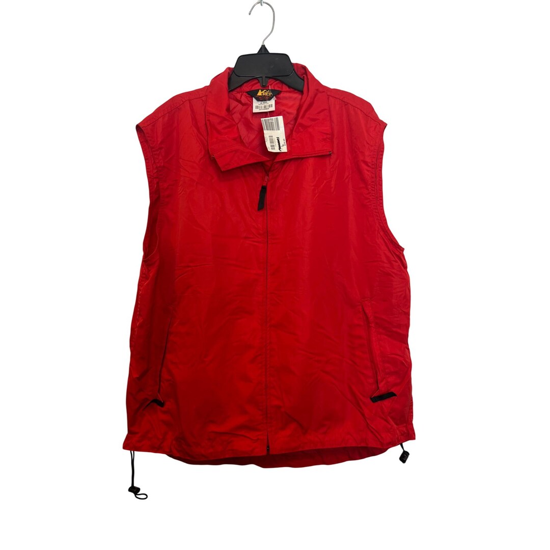 Vintage REI Red Lightweight Sleeveless Vest L 100% Polyester Outdoor ...
