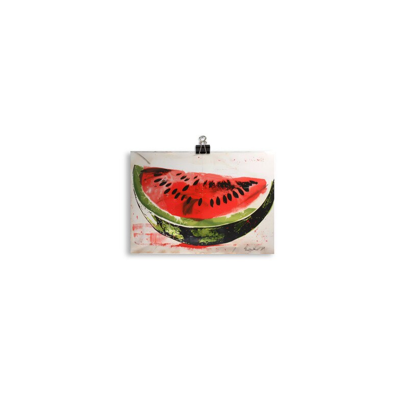 Watermelon Painting Poster Print Abstract Wall Art Fruit Home Decor ...