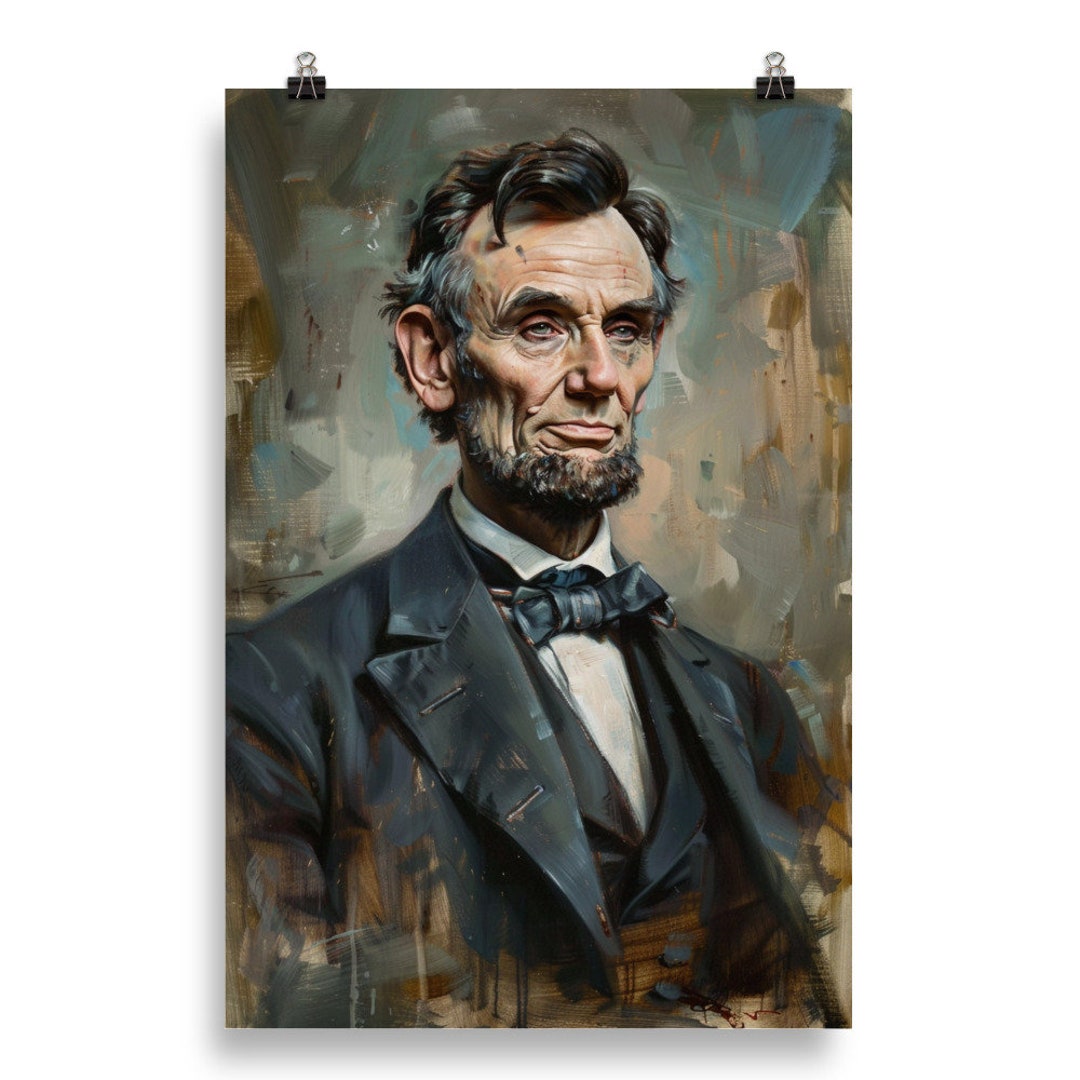 Abraham Lincoln Painting Poster Print American History Famous People ...