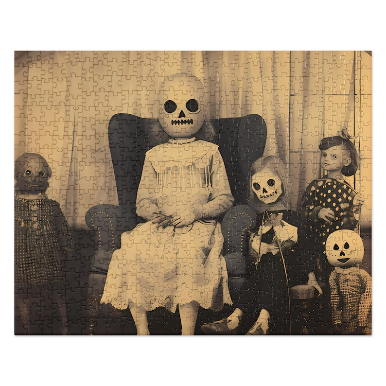 Creepy Halloween Jigsaw Puzzle Scary Horror Home Decor Wall Art Picture ...