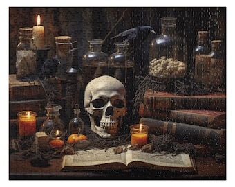 Halloween Jigsaw Puzzle Creepy Scary Horror Apothecary - Etsy