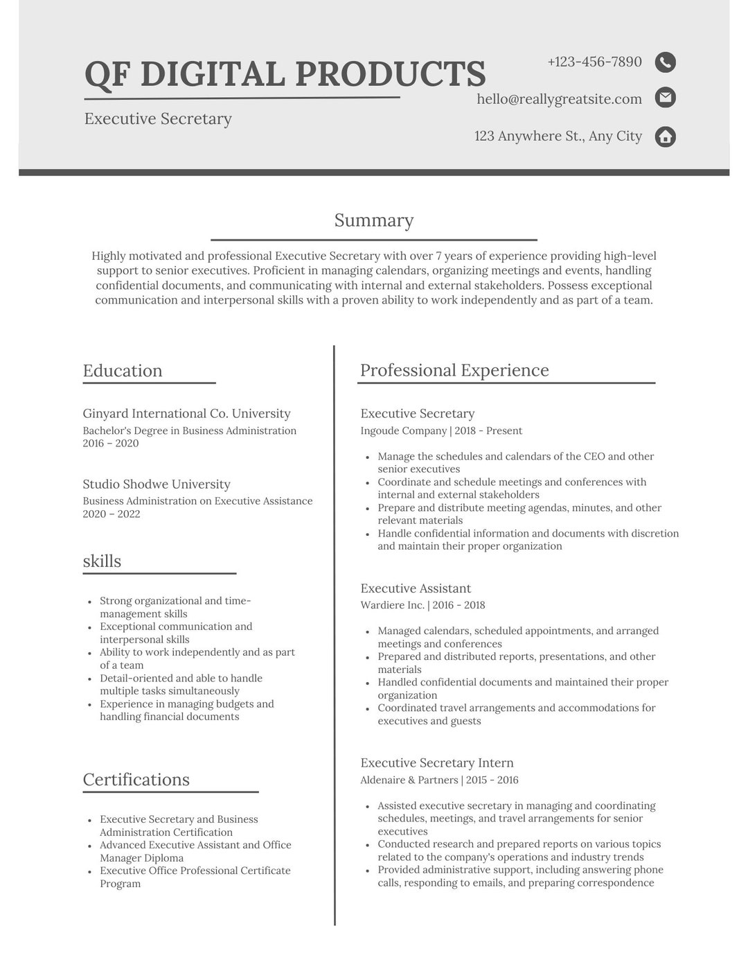 Resume Template, Modern Resume Template, Creative Resume, Cover Letter ...
