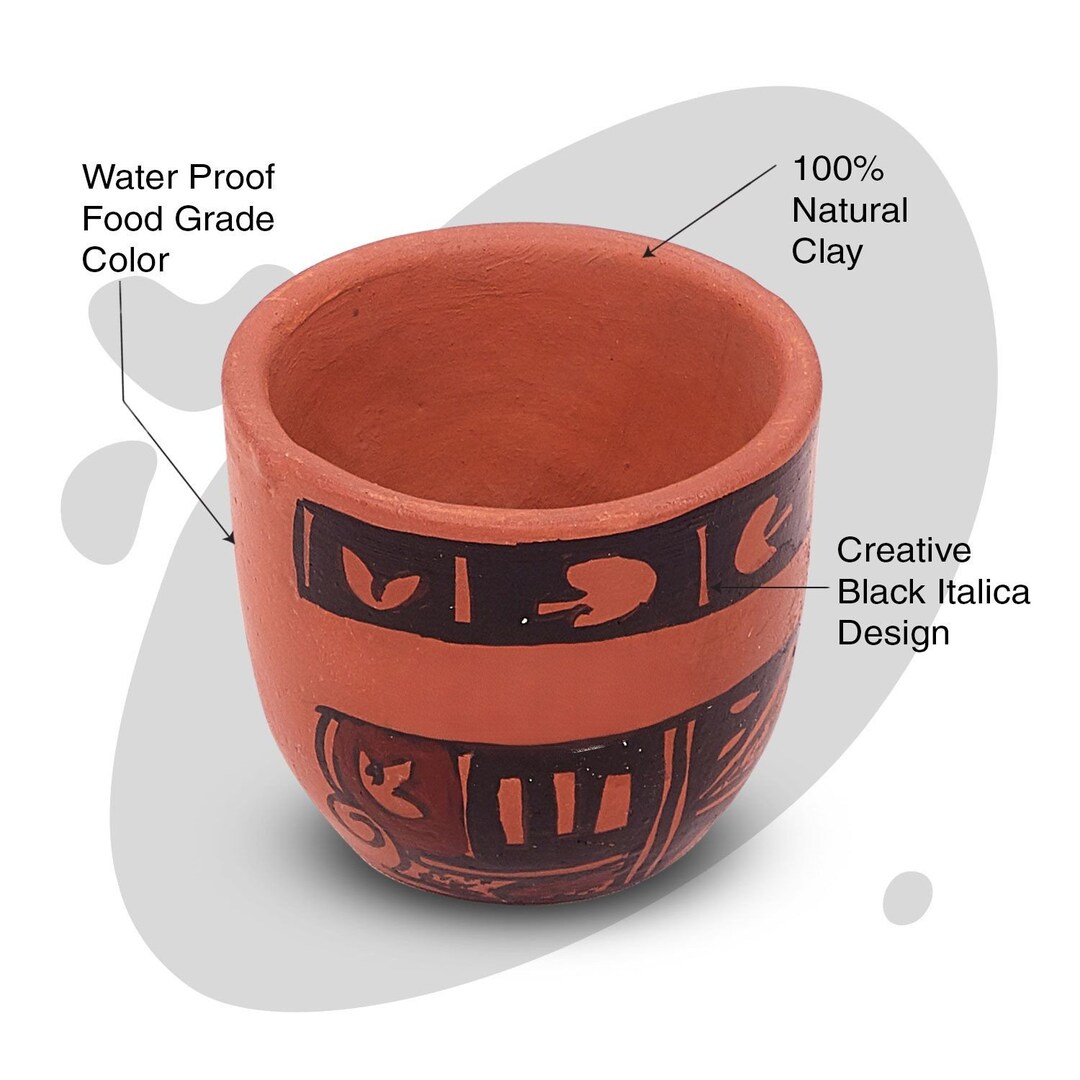 Clay Cherry Cup 6 Piece Set 100ML Eco-friendly Coffee & Tea Cups - Etsy