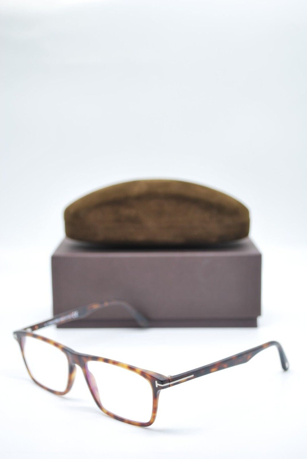 NEW TOM FORD Tf 5681-B 054 Havana Blue Block Authentic - Etsy