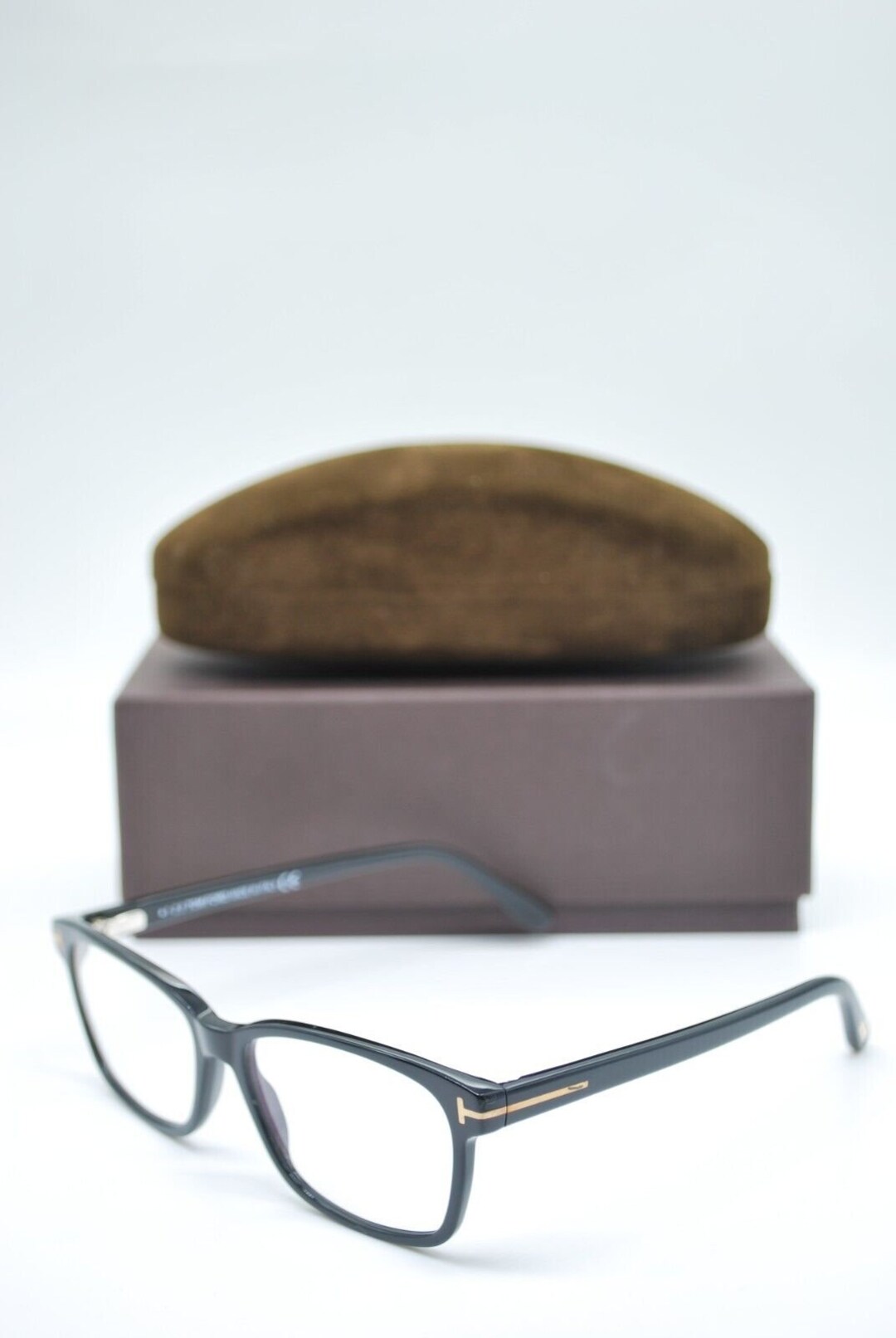 NEW TOM FORD Tf 5713-B 001 Black Blue Block Authentic Eyeglasses Frames ...