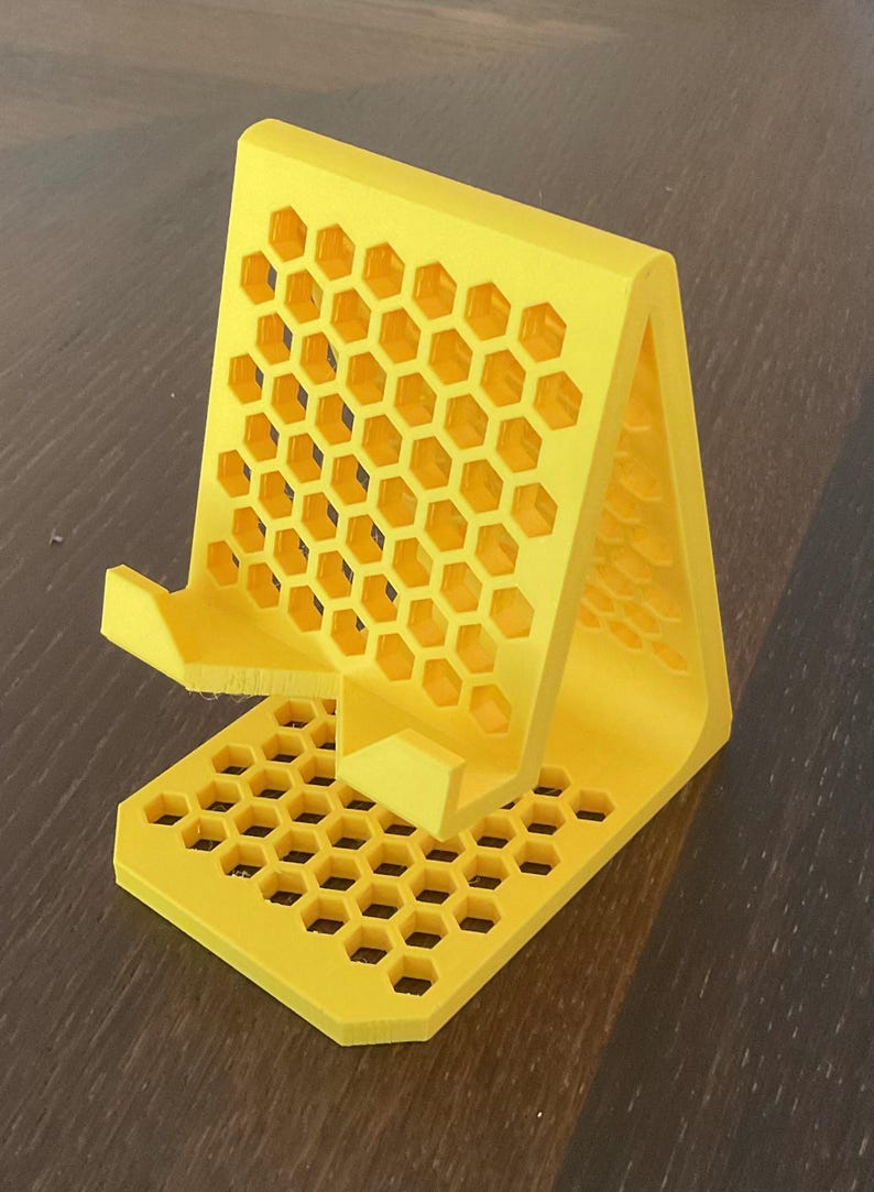 3D Printed Honeycomb Universal Phone Stand Bright Yellow - Etsy
