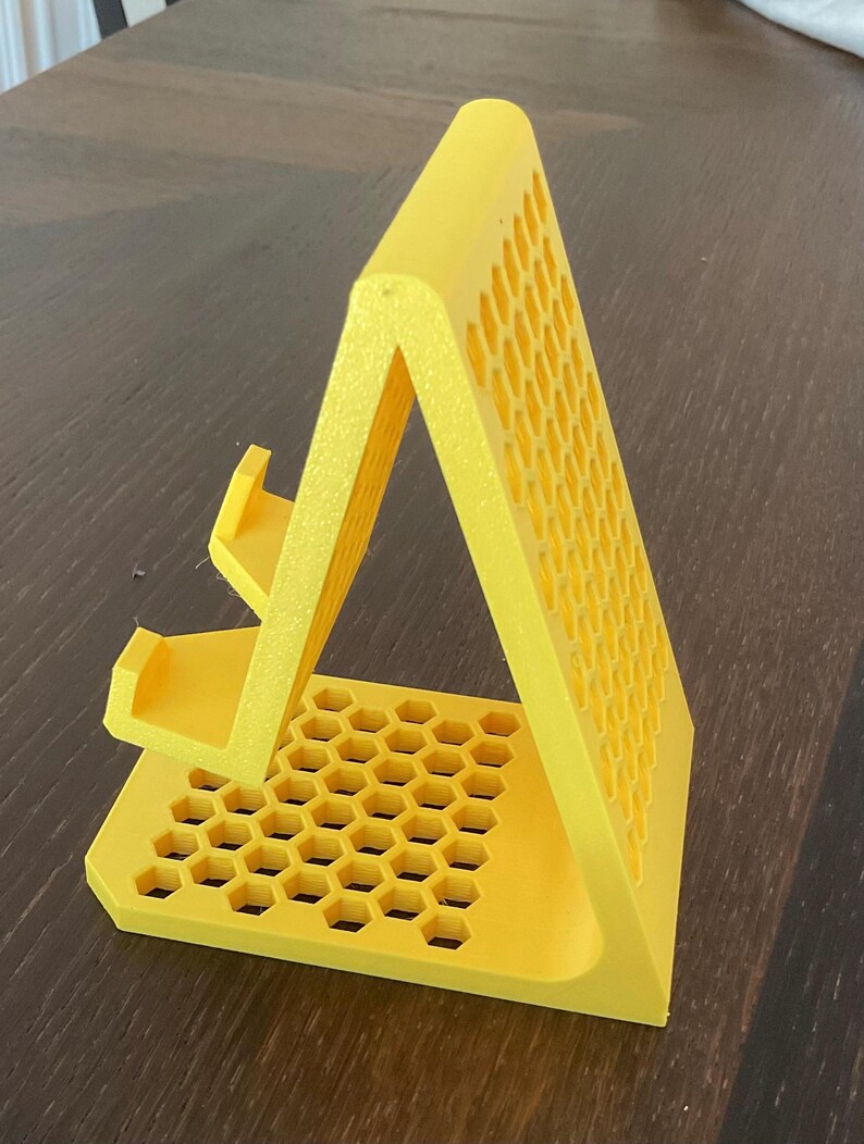 3D Printed Honeycomb Universal Phone Stand Bright Yellow - Etsy