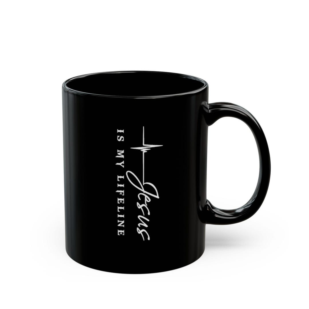Jesus is My Lifeline Mug | Black Ceramic Coffee Cup - Etsy