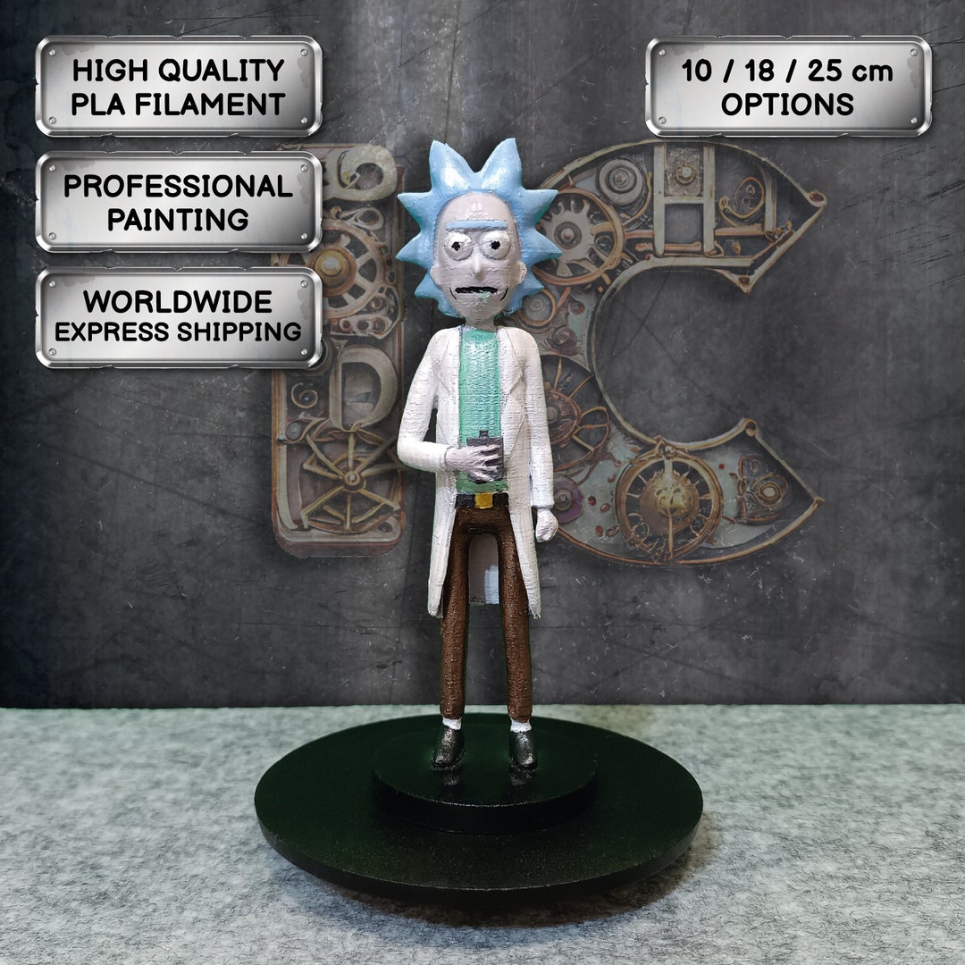 3D Printed Rick Character From the Rick and Morty Cartoon - Etsy Canada