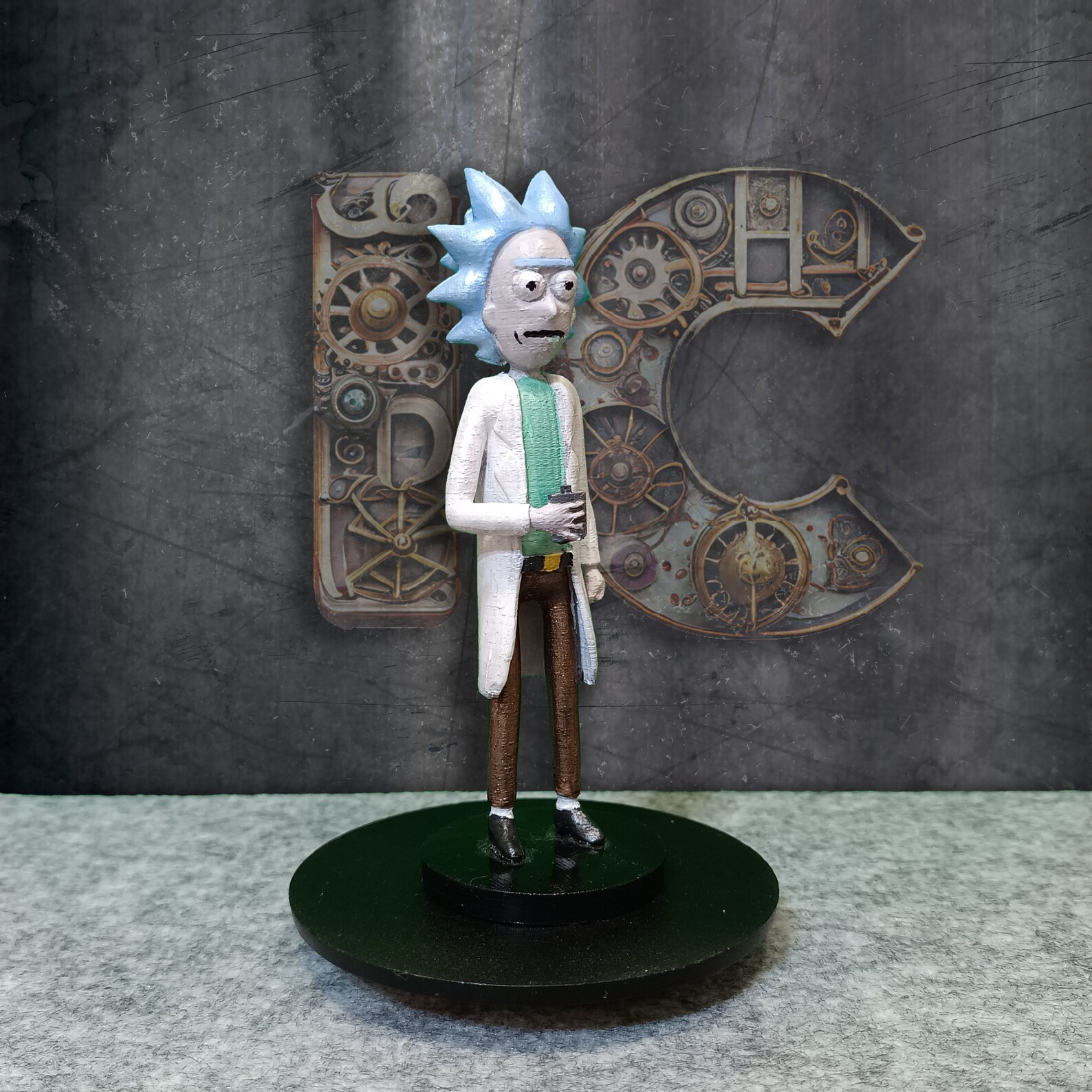 3D Printed Rick Character From the Rick and Morty Cartoon - Etsy