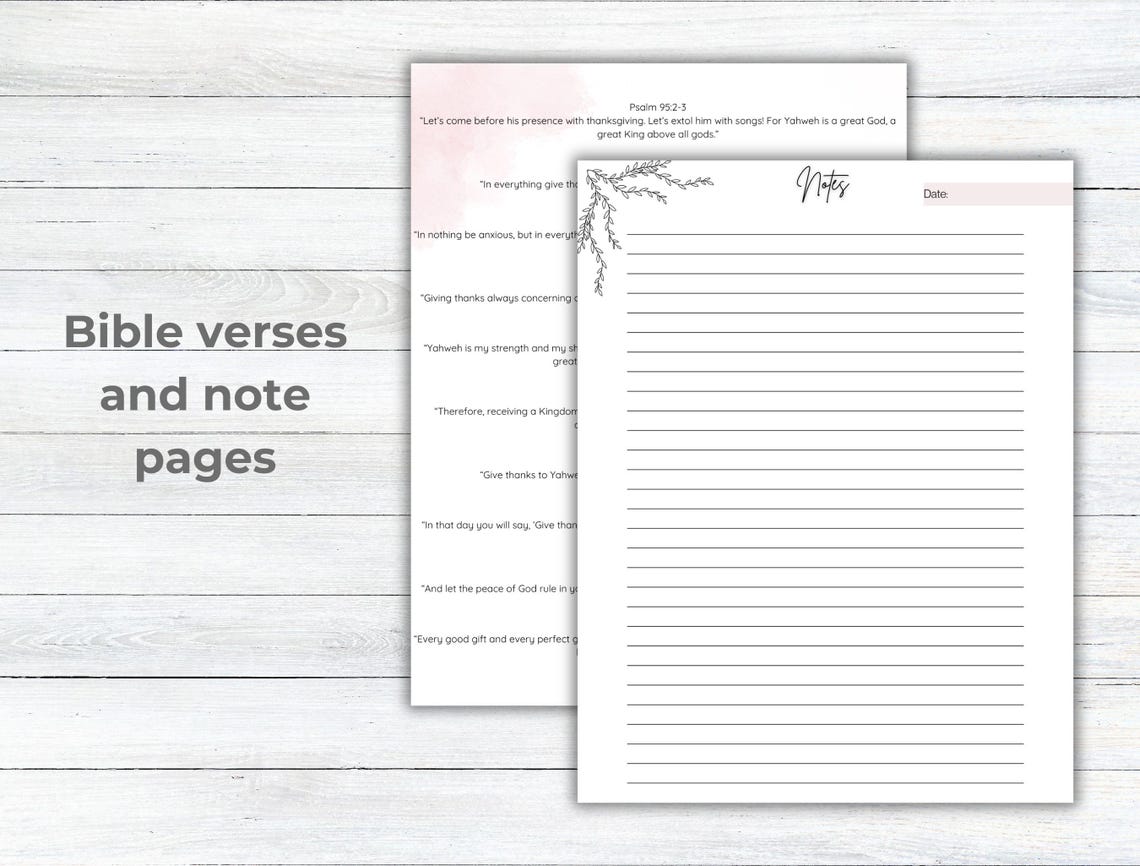 Christian Gratitude Journal Printable - Etsy