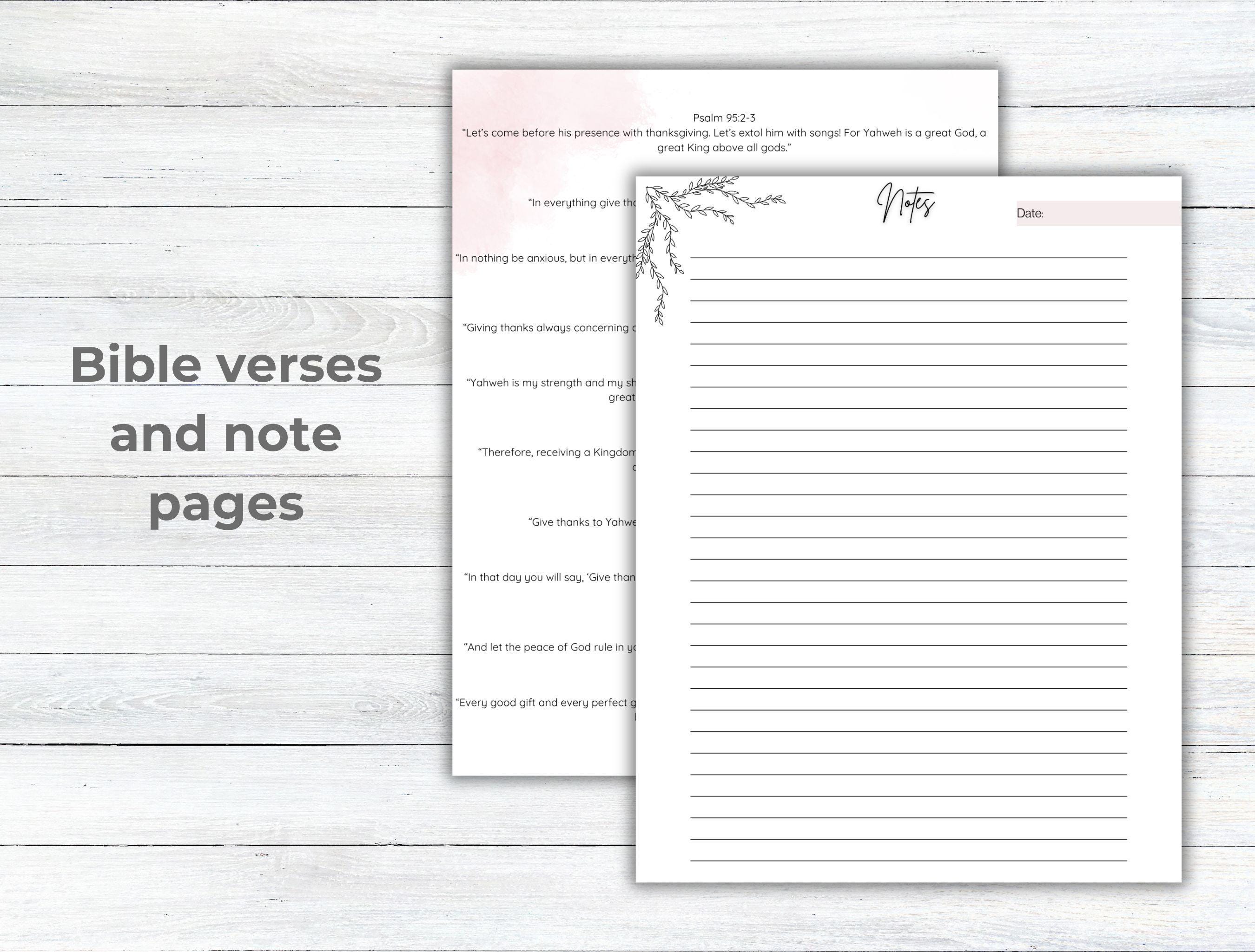 Christian Gratitude Journal Printable - Etsy
