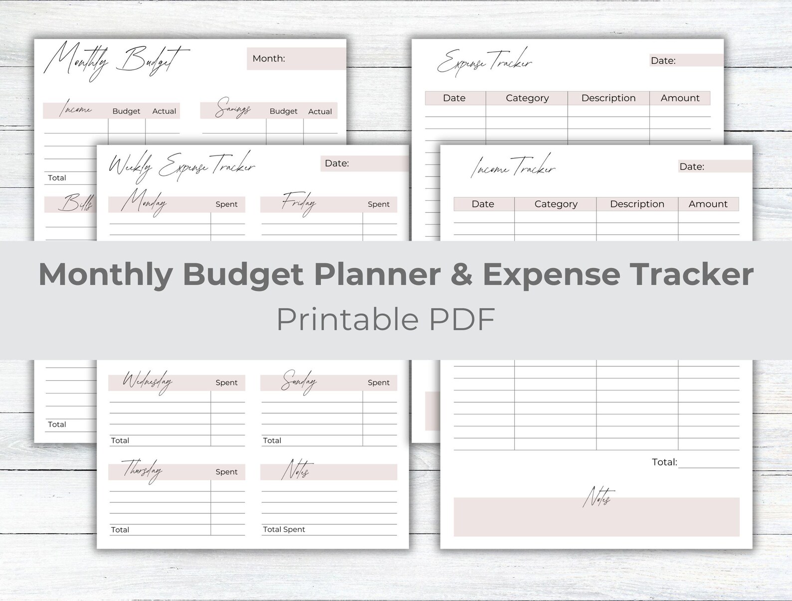 Monthly Budget Planner & Expense Tracker - Etsy
