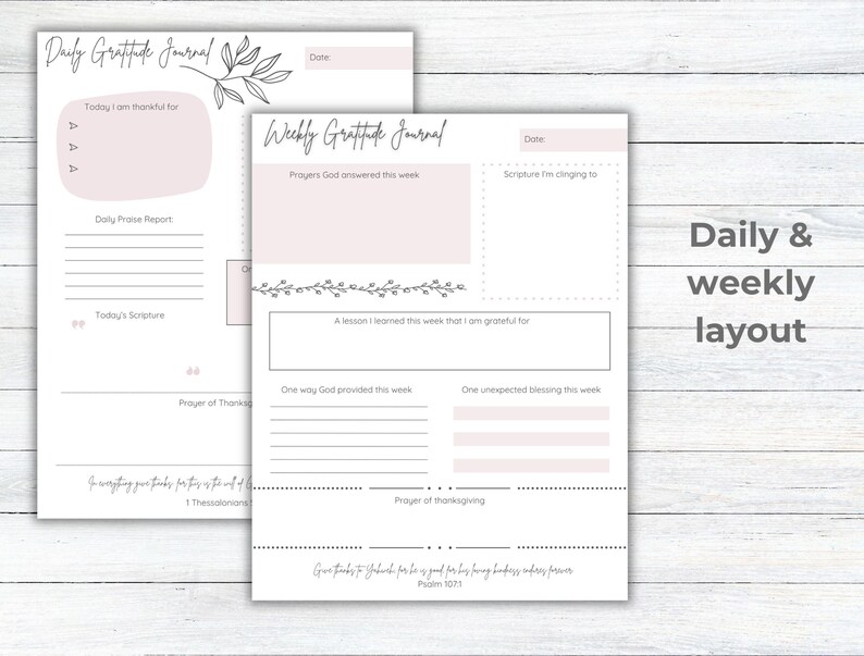 Christian Gratitude Journal Printable - Etsy