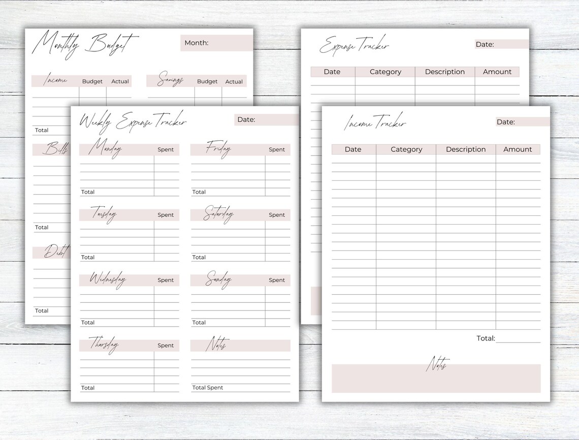 Monthly Budget Planner & Expense Tracker - Etsy