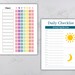 Children's Fillable Checklists Chore List and Daily Routine - Etsy