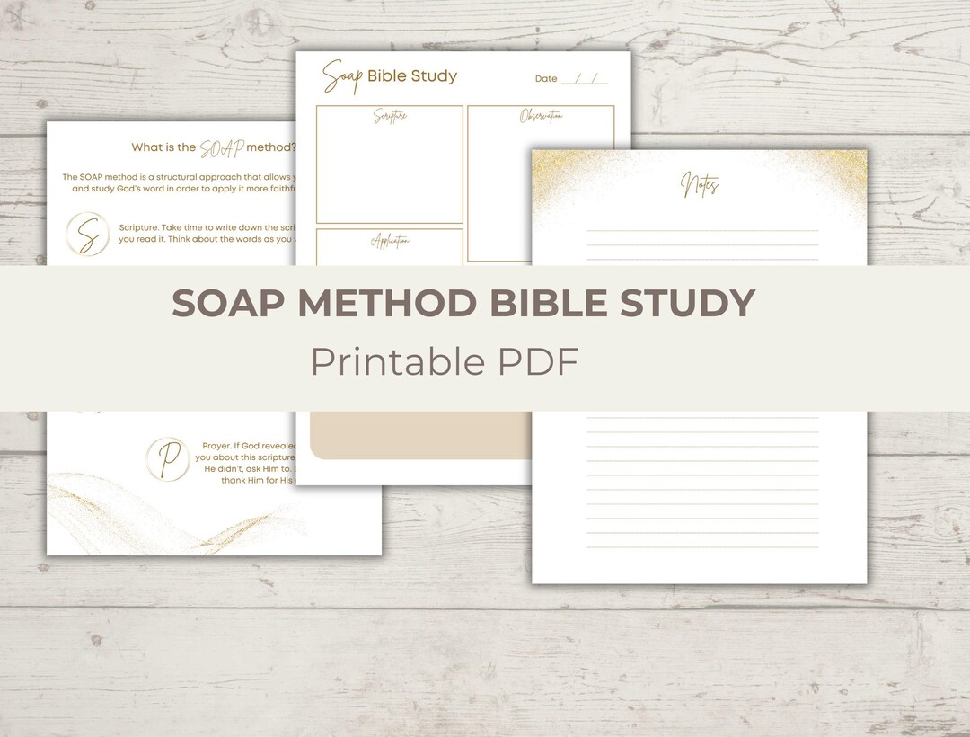 SOAP Bible Study Method Printable - Etsy