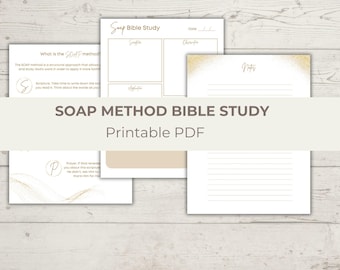 SOAP Method Printable Bible Study Sheets, Digital Download, Editable ...