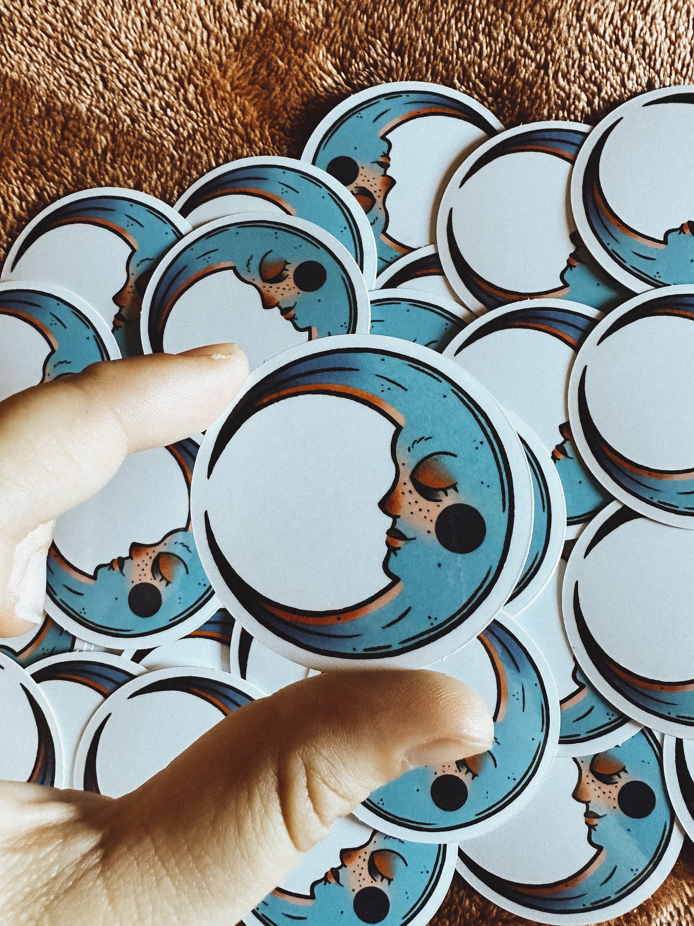 Moon Vinyl Sticker - Etsy