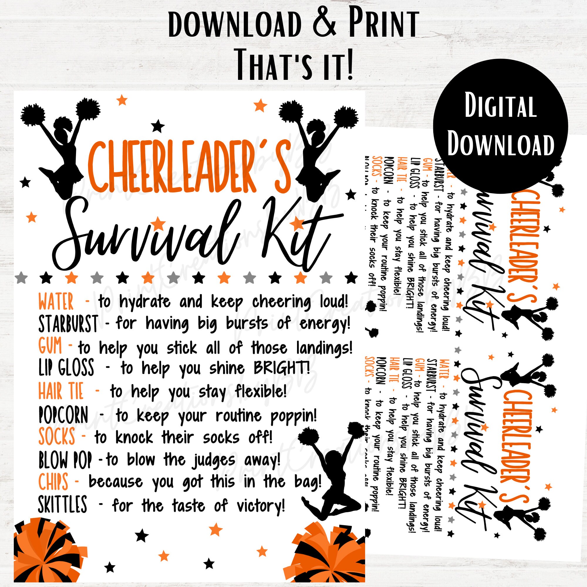Cheer Survival Kit | Cheerleader Gifts | Dance Cheer Team Gifts | Treat ...