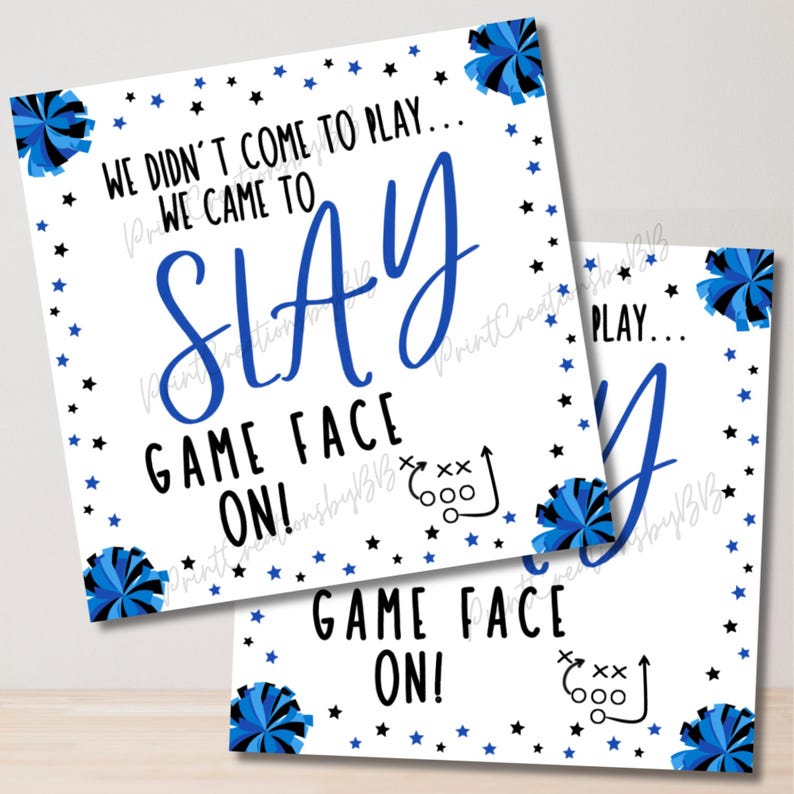 Cheer Came to Slay Tags: Cheerleader Treat Bag Printables (digital ...
