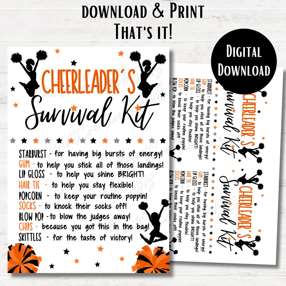 Cheer Survival Kit | Cheerleader Gifts | Dance Cheer Team Gifts | Treat ...