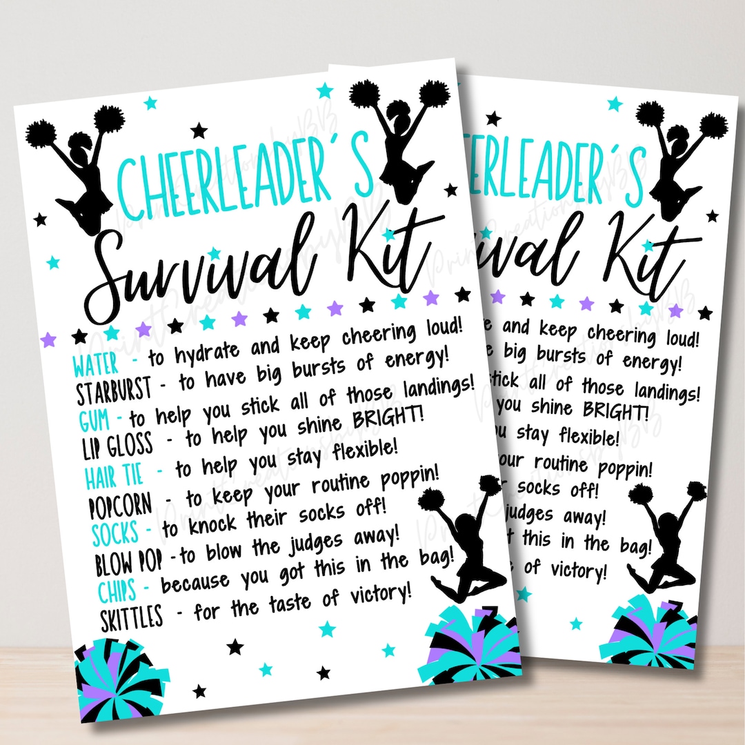 Cheer Survival Kit Cheerleader Gifts Dance Cheer Team Gifts Treat Bags ...