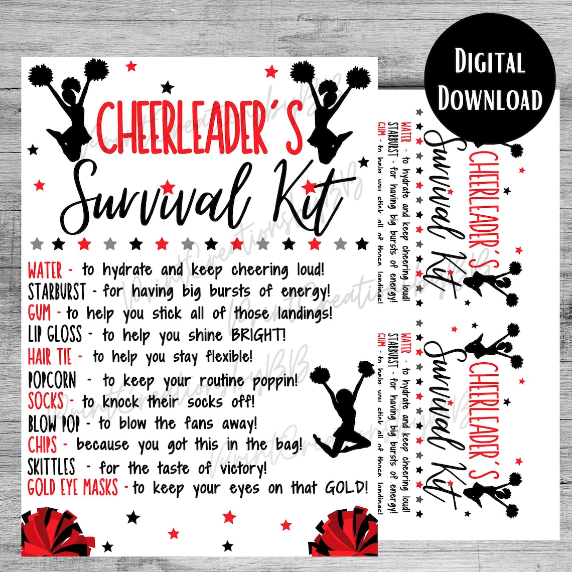 Cheer Survival Kit | Cheerleader Gifts | Dance Cheer Team Gifts | Treat ...