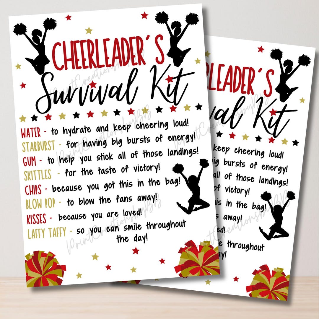 Cheer Survival Kit Cheerleader Gifts Dance Cheer Team Gifts Treat Bags ...