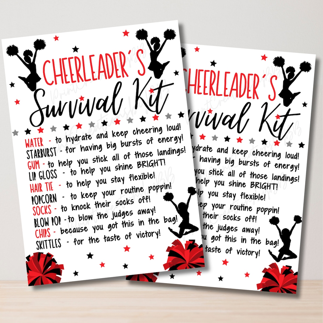Cheer Survival Kit | Cheerleader Gifts | Dance Cheer Team Gifts | Treat Bags | Printable - Etsy