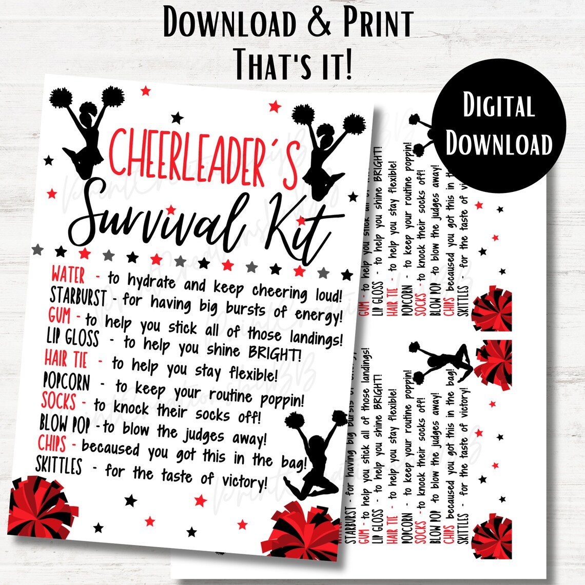 Cheer Survival Kit | Cheerleader Gifts | Dance Cheer Team Gifts | Treat ...