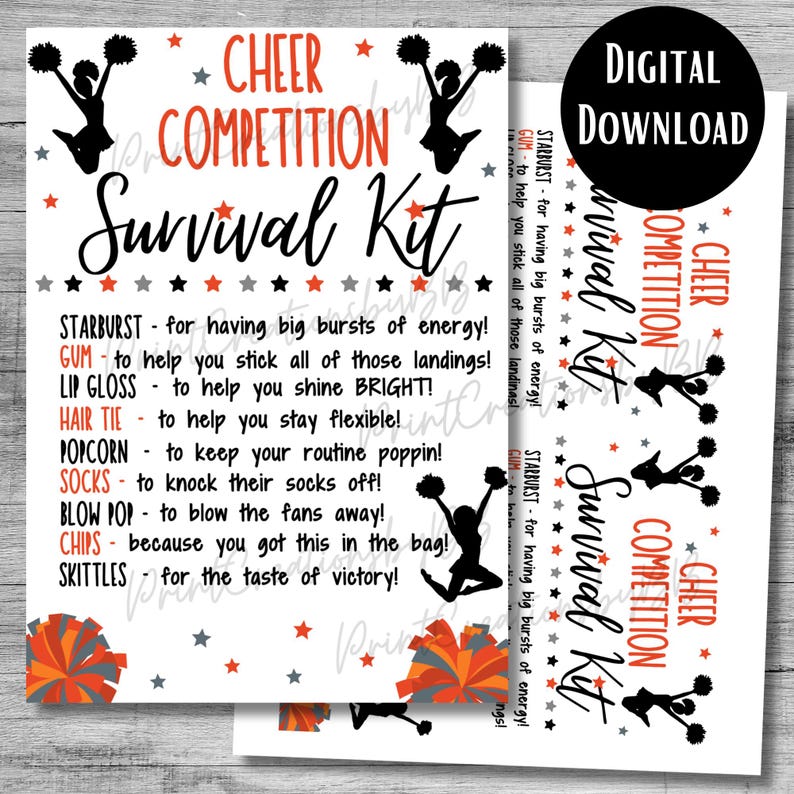 Cheer Survival Kit Cheerleader Gifts Dance Cheer Team Gifts Treat Bags ...