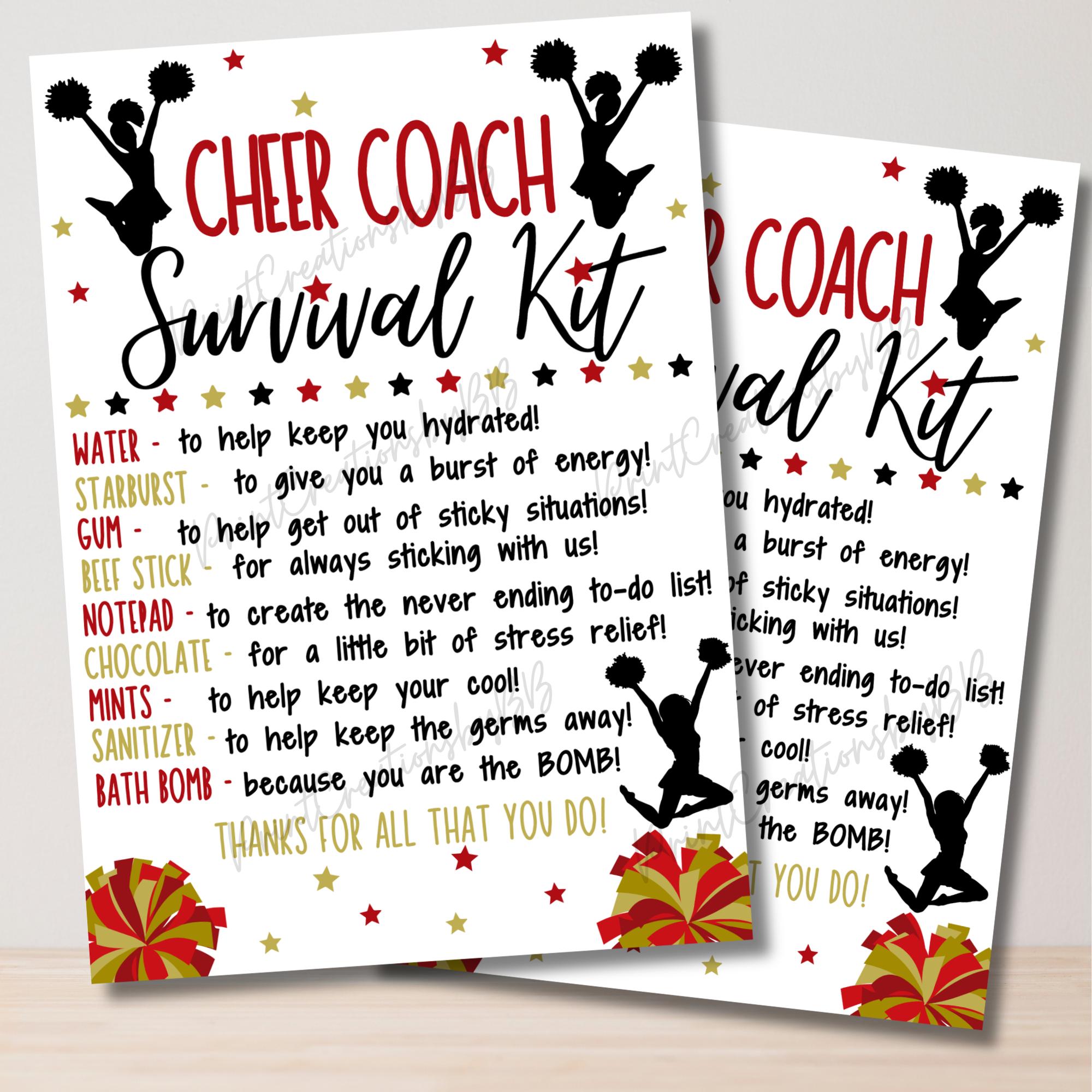 Cheer Coach Survival Kit | Cheer Gifts | Dance Cheer Team Gifts | Treat ...