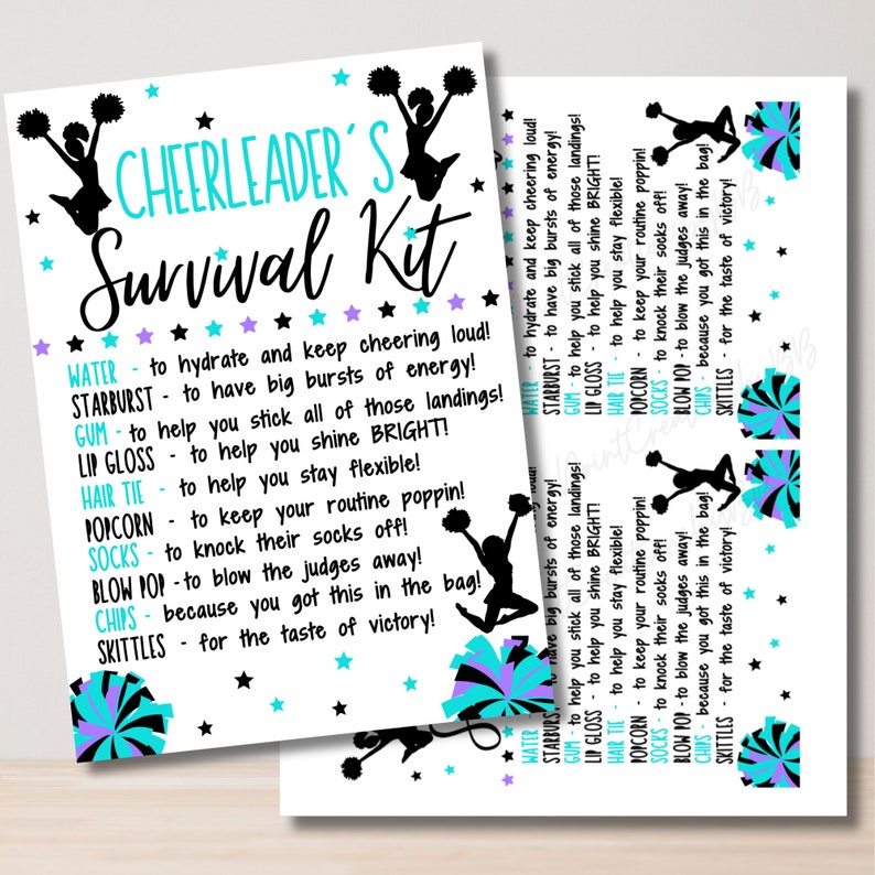 Cheer Survival Kit Cheerleader Gifts Dance Cheer Team Gifts Treat Bags ...