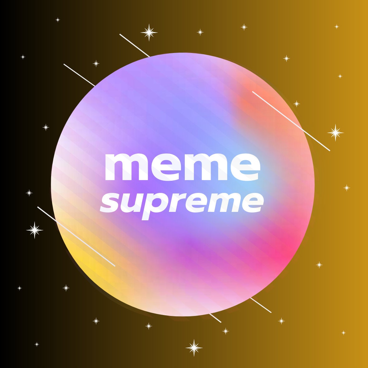 Meme Supreme Round, Printable Sticker - Etsy