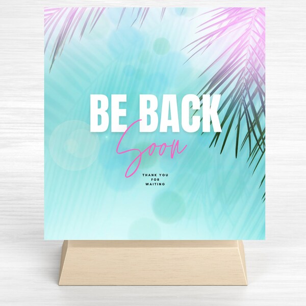 Be Back Shortly Sign - Etsy
